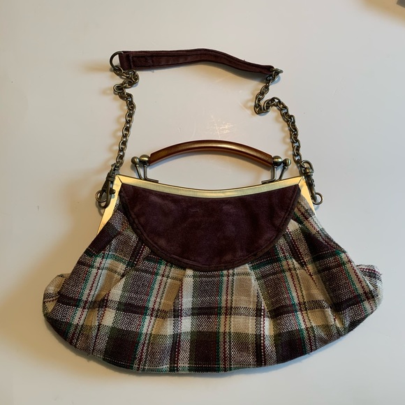 Chinese Laundry | Bags | Chinese Laundy Brown Plaid Mini Bag Clutch ...